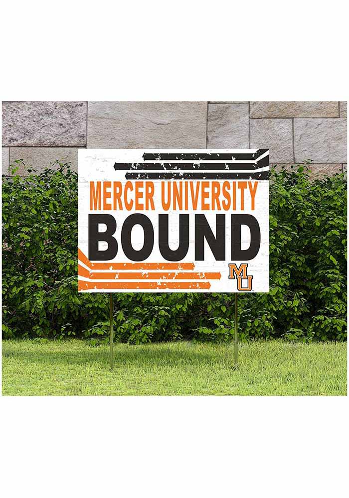 Mercer Bears ORANGE 18" x 24" Retro School Bound Yard Sign - 15677446