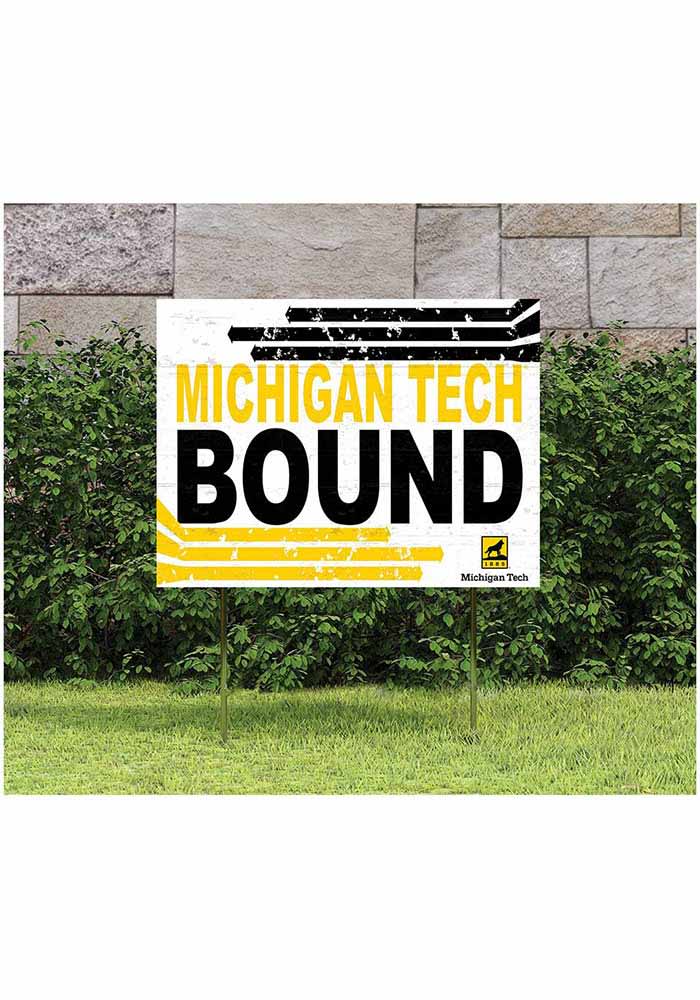 Michigan Tech Huskies SILVER 18" x 24" Retro School Bound Yard Sign ...