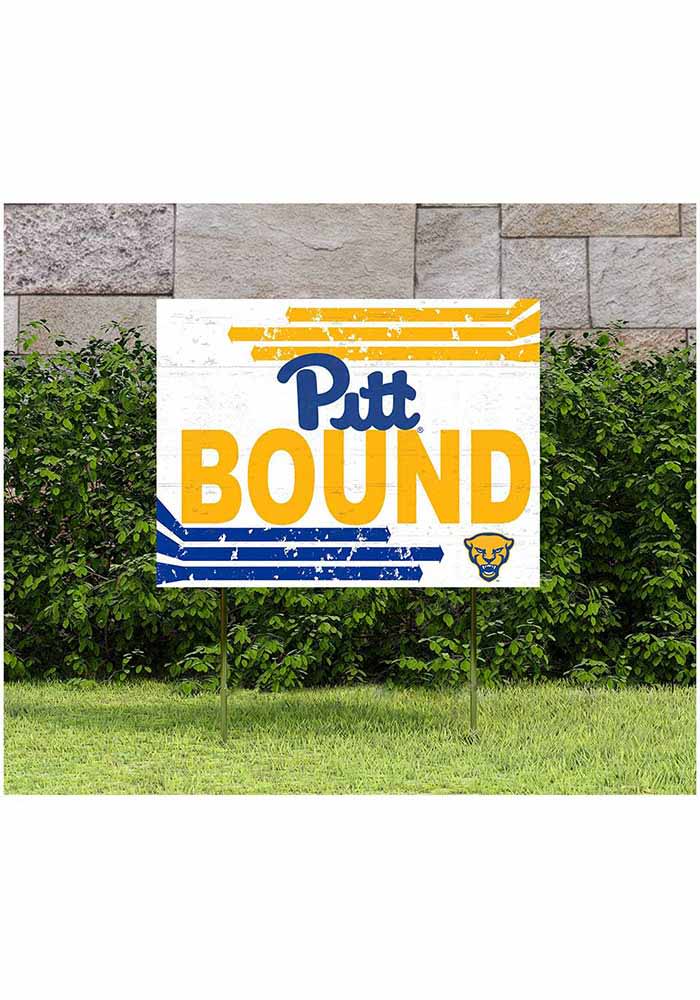 Gold KH Sports Fan Pitt Panthers 18" x 24" Retro School Bound Yard Sign