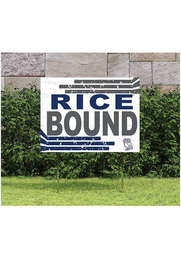 Rice Owls BLUE 18" x 24" Retro School Bound Yard Sign - 15677480