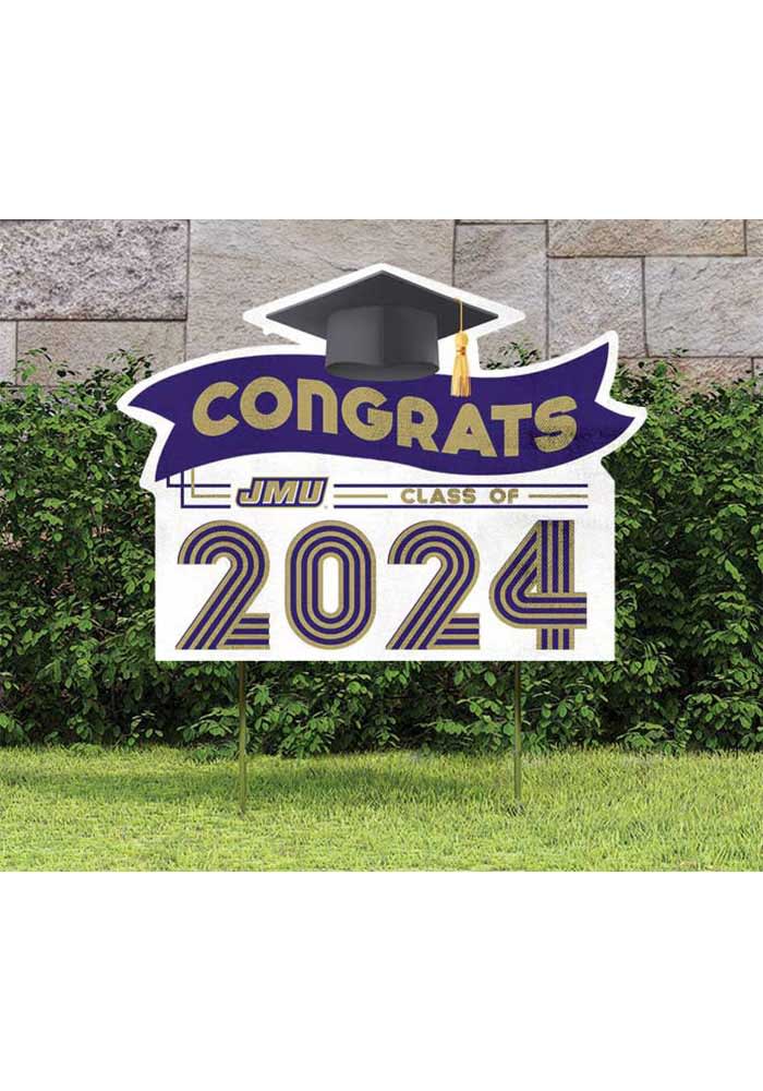 James Madison Dukes Class of 2024 Yard Sign - PURPLE