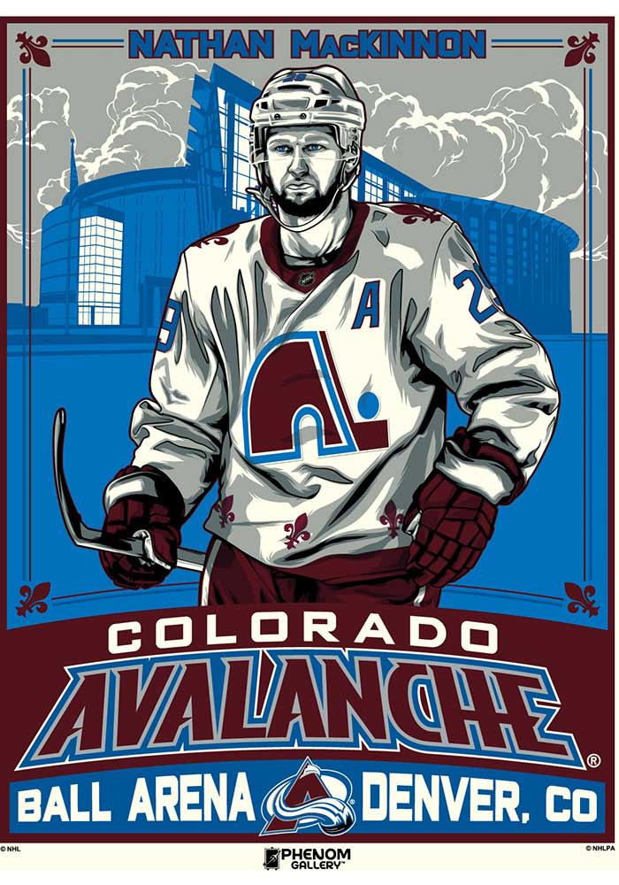 Colorado Avalanche BLUE 18x24 Nathan MacKinnon Print Unframed Poster ...