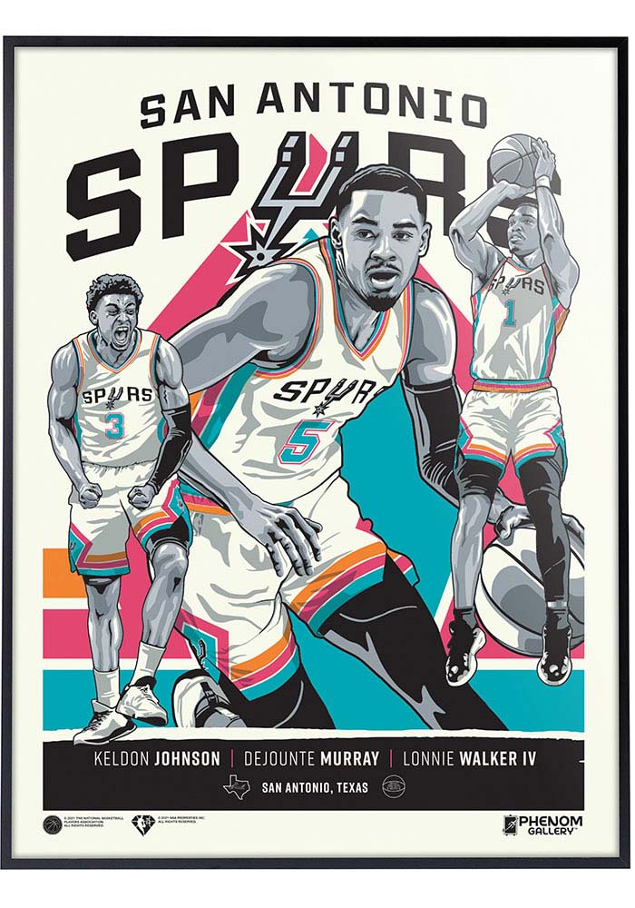 San Antonio Spurs BLACK Mixtape 18x24 Deluxe Framed Posters - 1570305