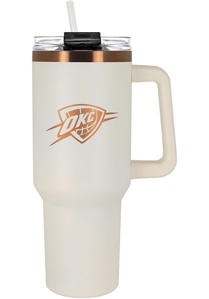 Oklahoma City Thunder CREAM 40oz Colossus Stainless Steel Tumbler ...