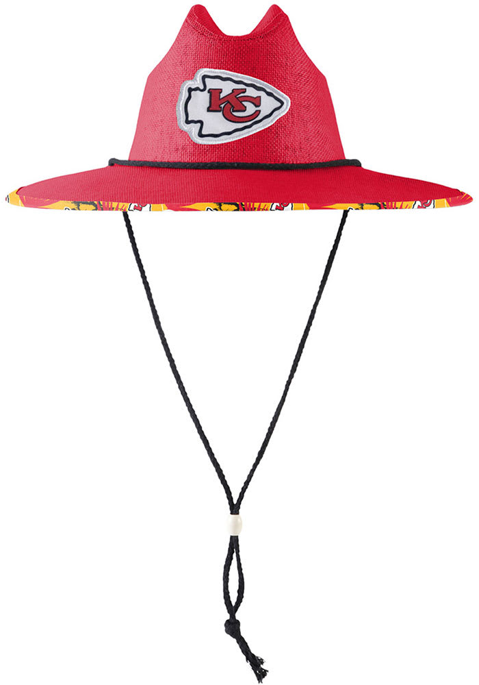 Forever Collectibles Kansas City Chiefs RED Team Color Straw Bucket Hat