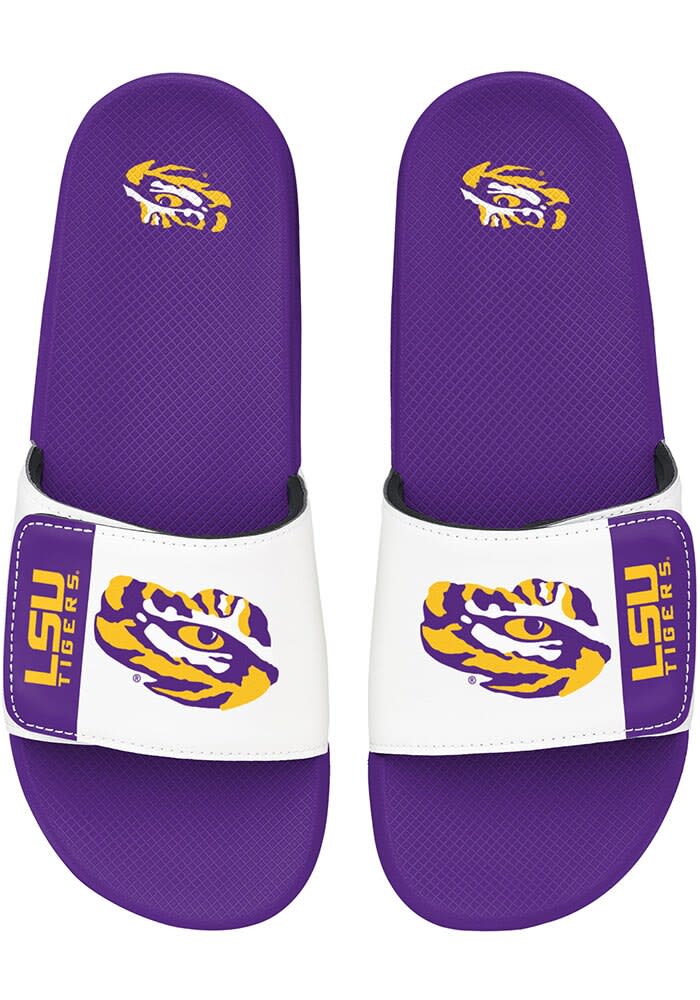 LSU Tigers PURPLE Velcro Tab Mens Slides - 1600880