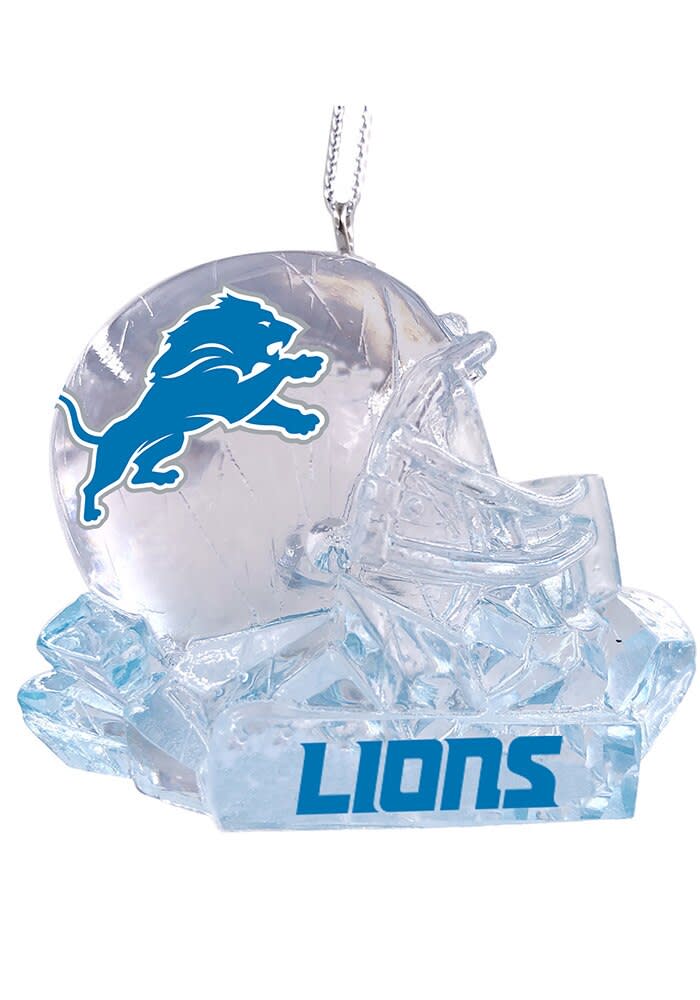 Detroit Lions Ice Sculpture Ornament - BLUE