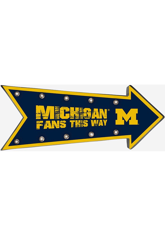 Michigan Wolverines BLUE Arrow Marquee Sign - 1601647