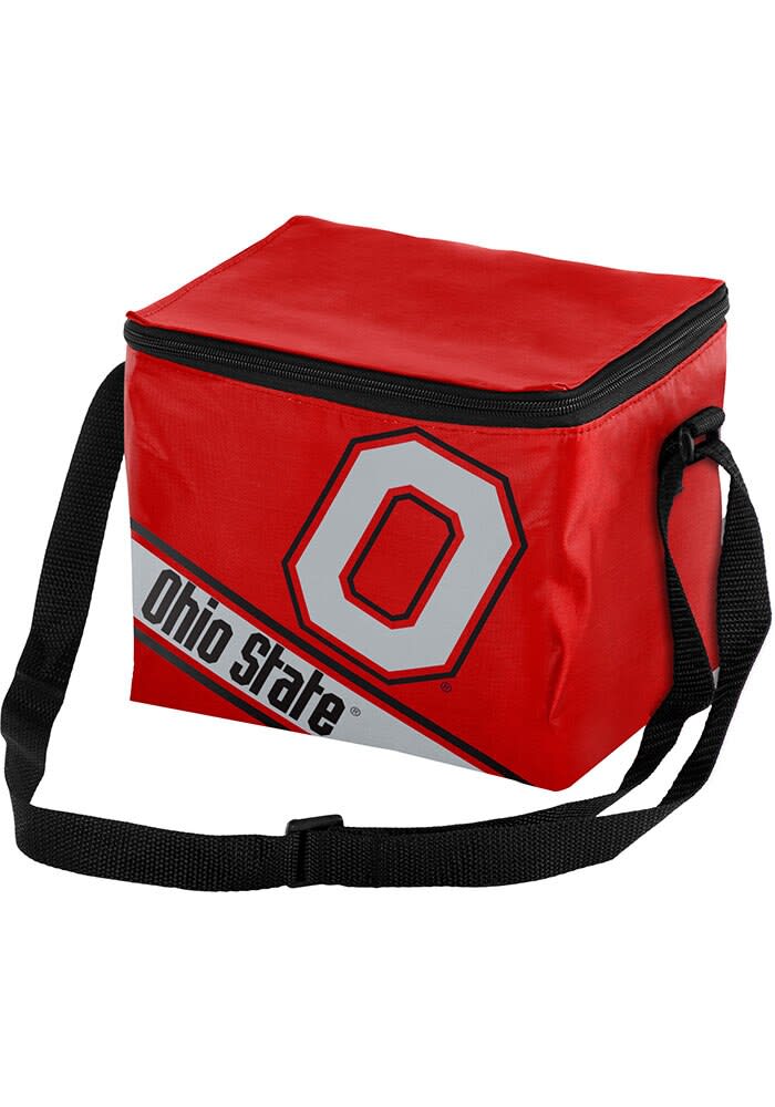 Ohio State Buckeyes Forever Collectibles Big Logo Stripe 6pk Tote Bag - RED