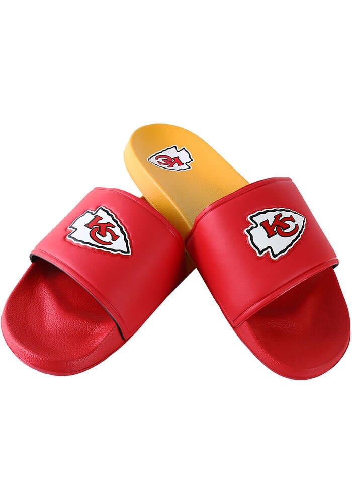 Kansas City Chiefs Printed Footbed Mens Slides - RED