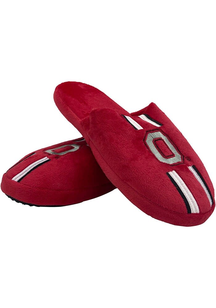 Red Striped Ohio State Buckeyes Mens Slippers - 16054209