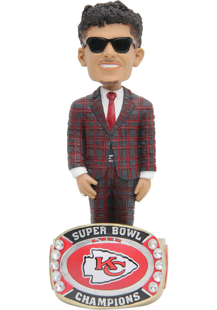Patrick Mahomes Kansas City Chiefs Ring Ceremony Bobblehead - RED