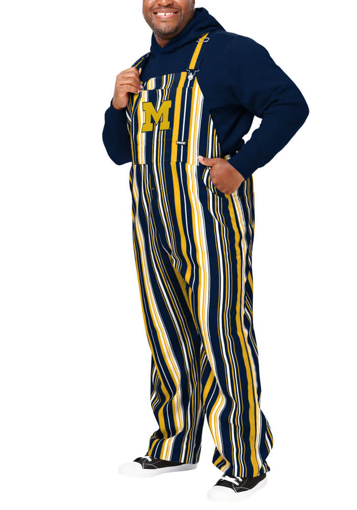 Forever Collectibles Michigan Wolverines Mens NAVY/MAIZE Pinstripe ...