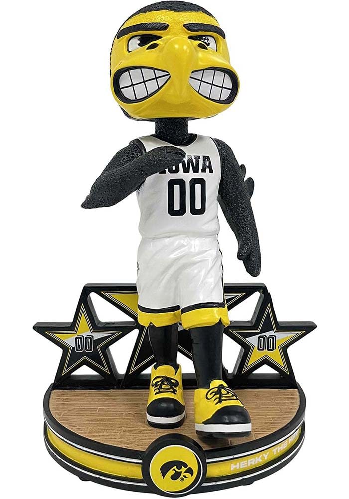 BLACK Iowa Hawkeyes Mascot Superstar Series Collectible Bobblehead ...