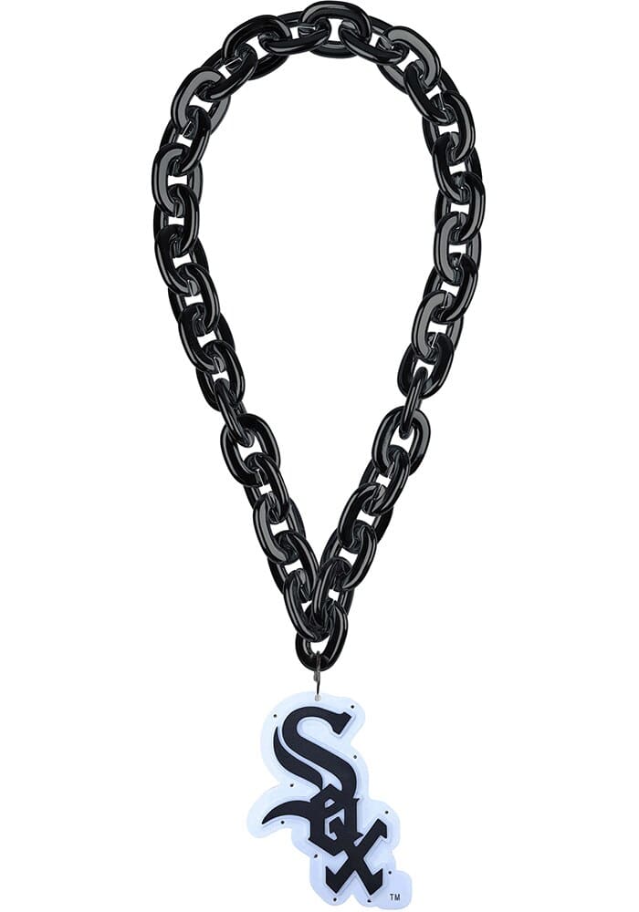 Chicago White Sox BLACK Big Logo Light Up Chain Fan Chains - 16054697