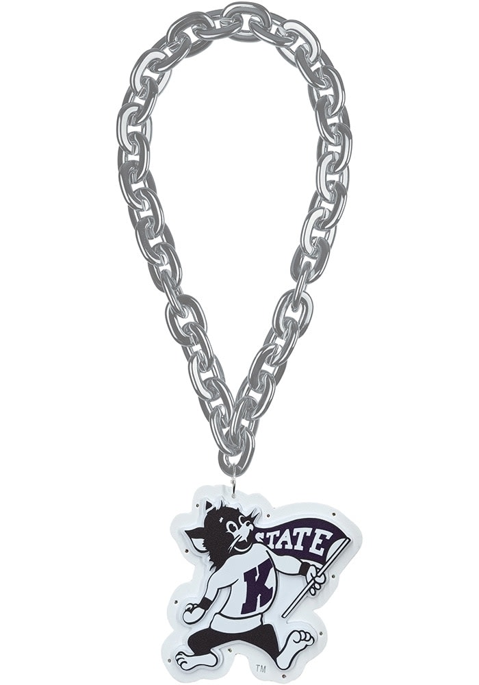 K-State Wildcats PURPLE Big Logo Light Up Chain Spirit Necklace - 16054724