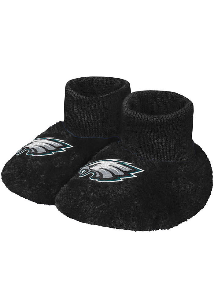 Philadelphia Eagles GREEN Big Logo Sherpa Baby Slippers - 16055063