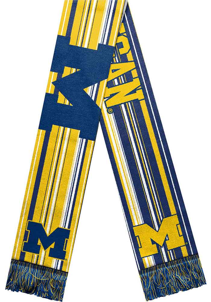 Michigan Wolverines Forever Collectibles BLUE Hyperstripe Big Logo Mens ...