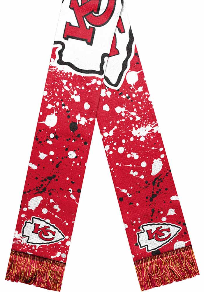 Kansas City Chiefs Paint Splatter Big Logo Red Scarf - 16055146