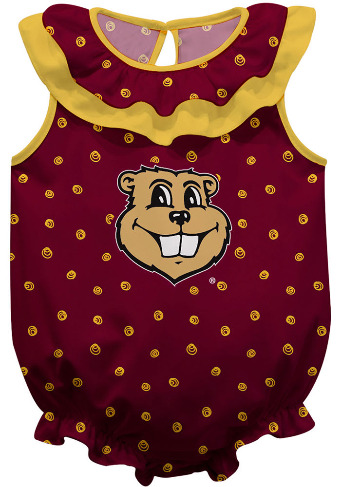 Vive La Fete Minnesota Golden Gophers Baby MAROON Ruffle Romper - 16160211