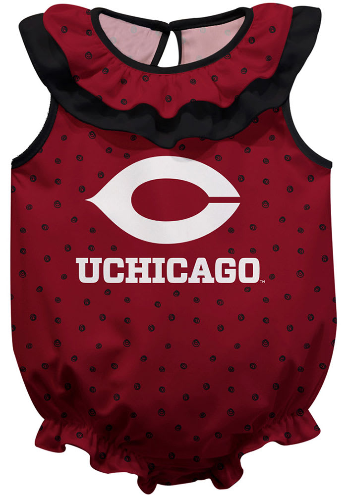 Vive La Fete University of Chicago Maroons Baby MAROON Ruffle Romper