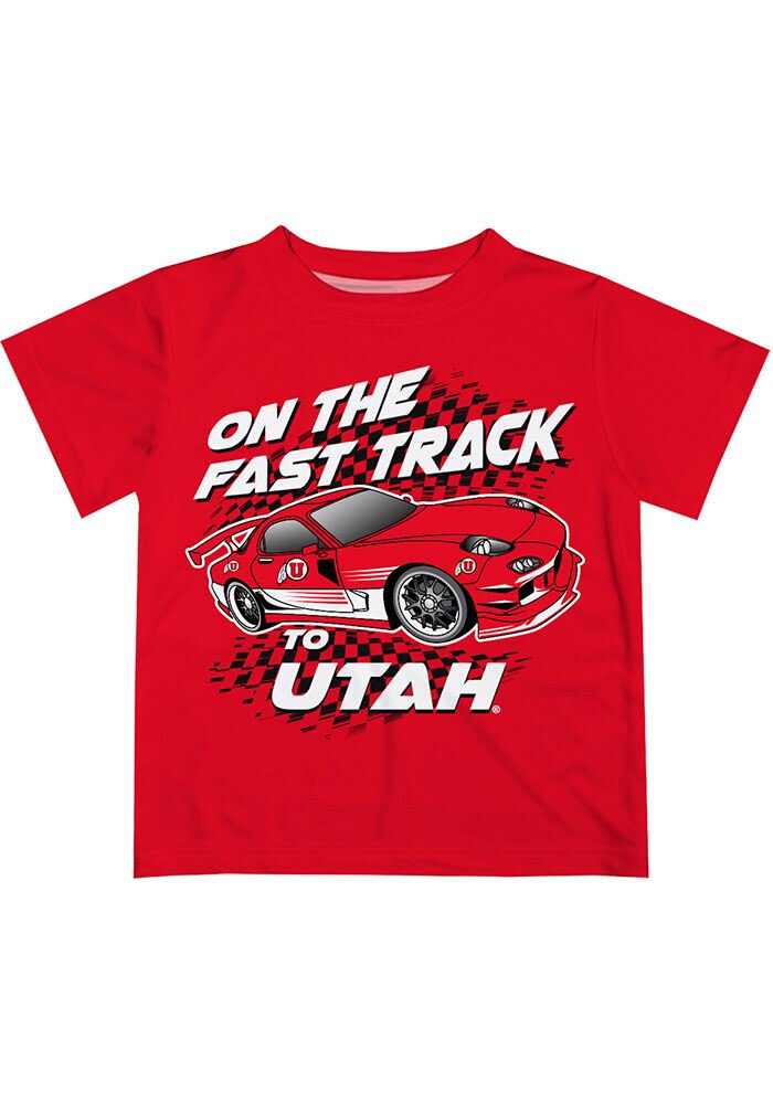 Vive La Fete Utah Utes Toddler Red Fast Track Short Sleeve Tee