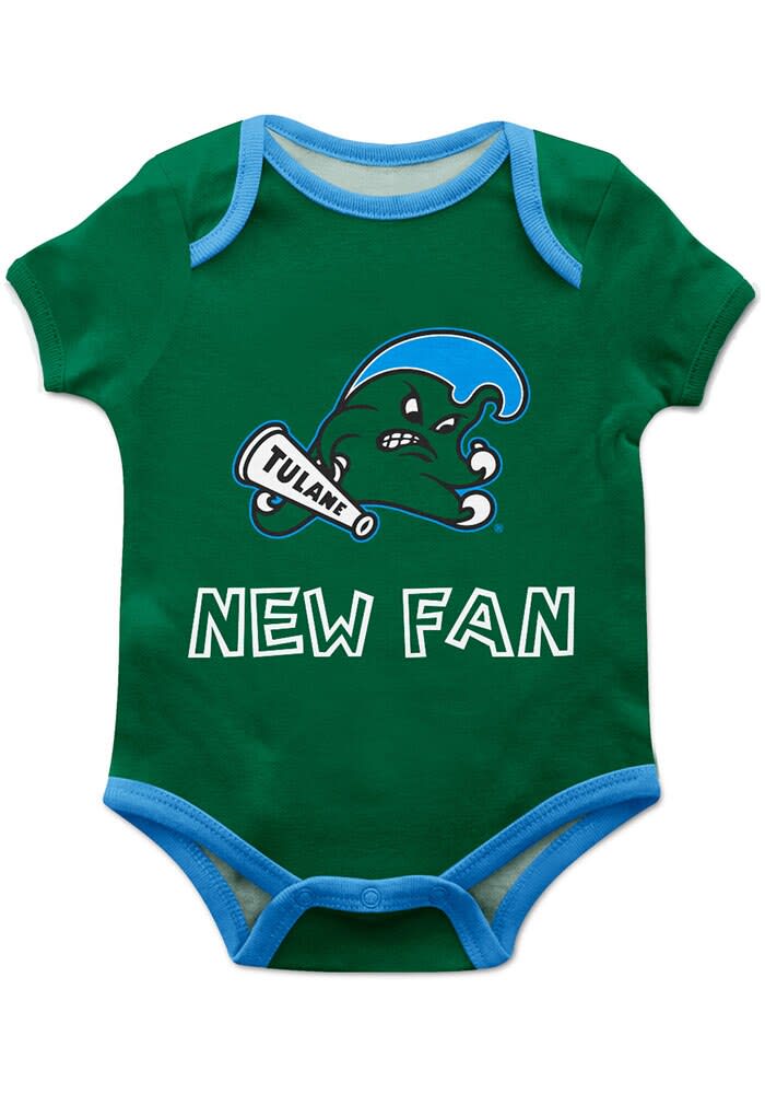 Vive La Fete Tulane Green Wave Baby GREEN New Fan One Piece