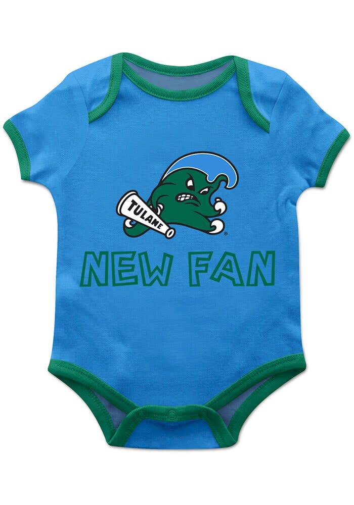 Vive La Fete Tulane Green Wave Baby BLUE New Fan One Piece - 16160563