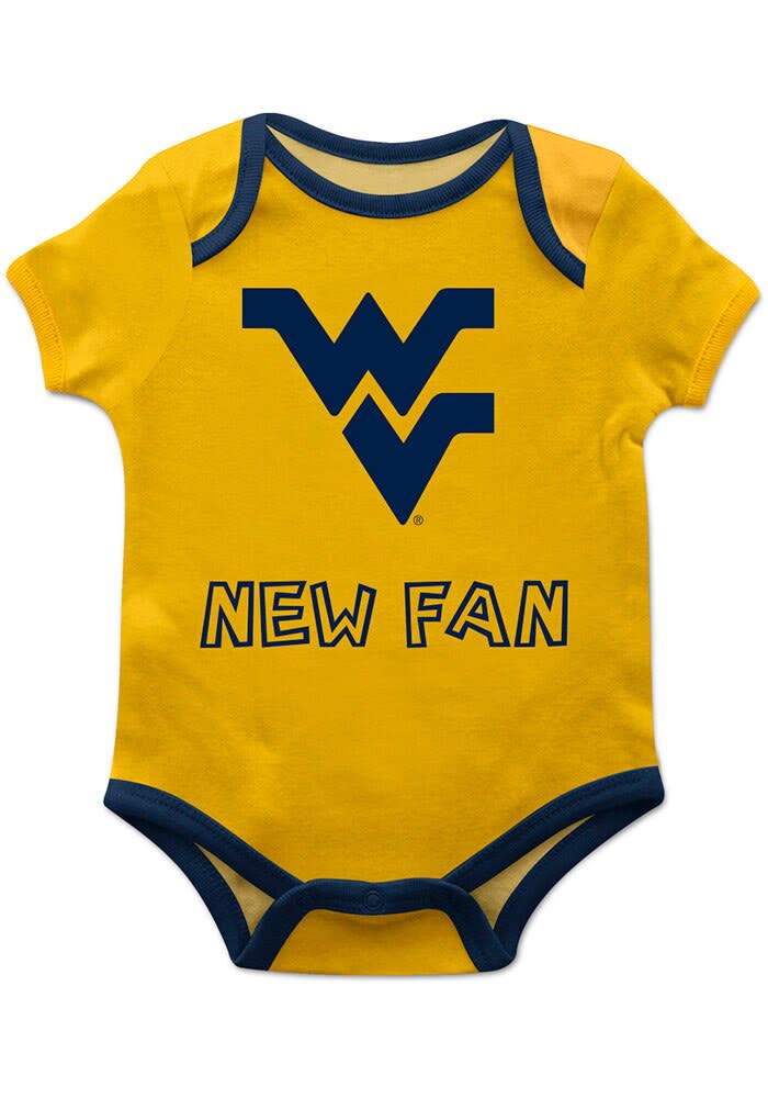 Vive La Fete West Virginia Mountaineers Baby GOLD New Fan One Piece ...
