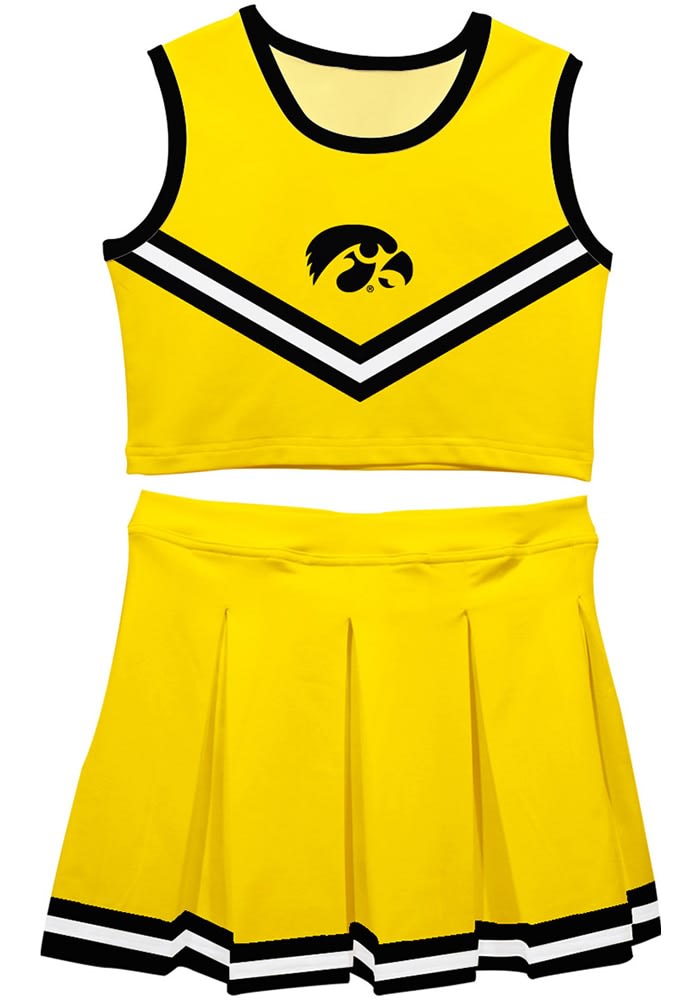 Vive La Fete Girls GOLD Iowa Hawkeyes Ashley 2 Pc Cheer Set - 161607994