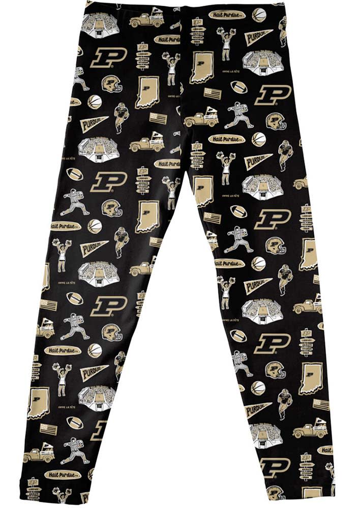 Vive La Fete Girls BLACK Purdue Boilermakers Impressions Leggings ...