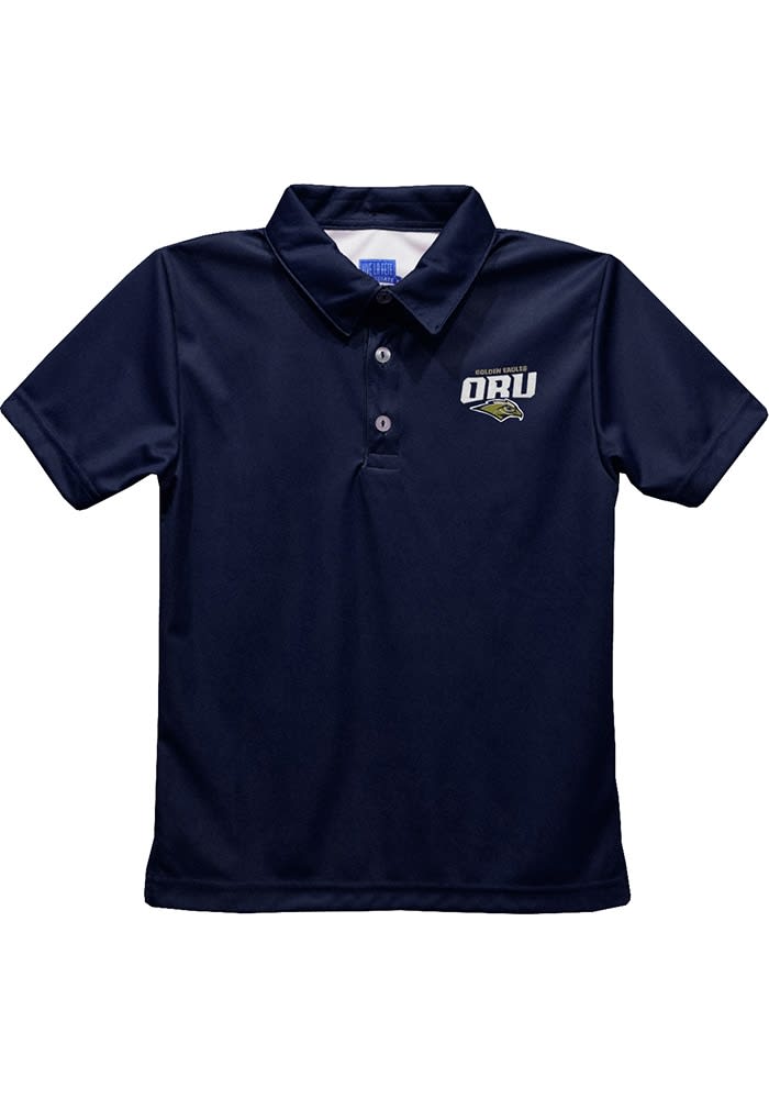 ORU Golden Eagles Golden Eagles Navy Blue Team Short Sleeve Polo