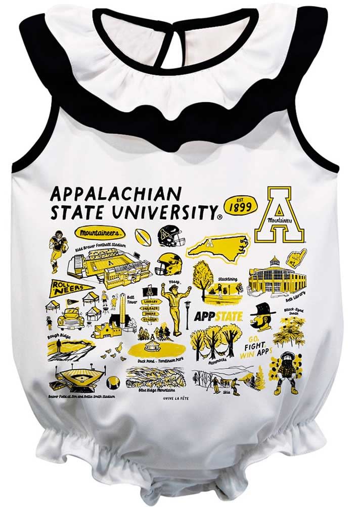 Vive La Fete Appalachian State Mountaineers Baby White Impressions ...