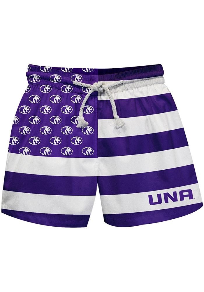 Vive La Fete North Alabama Lions Baby PURPLE Flag Swim Trunks - 16169153
