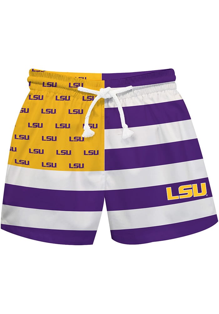 LSU Tigers Vive La Fete Toddler PURPLE Flag Swim Trunks - 16169273