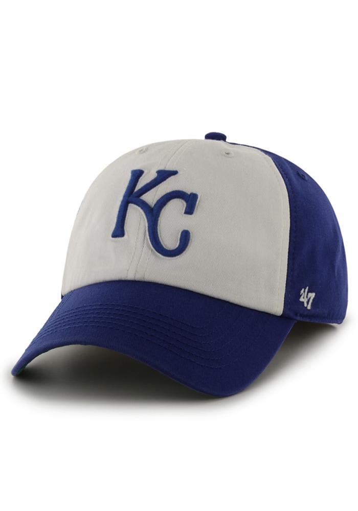 Kansas City Royals Mens 47 Franchise WHITE/ROYAL 47 Fitted Hat - 4802023