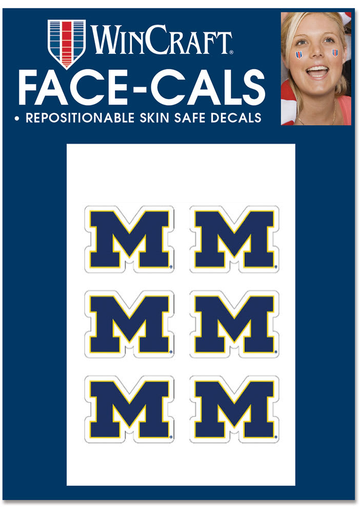 Michigan Wolverines BLUE 6 Pack Tattoo - 16370260