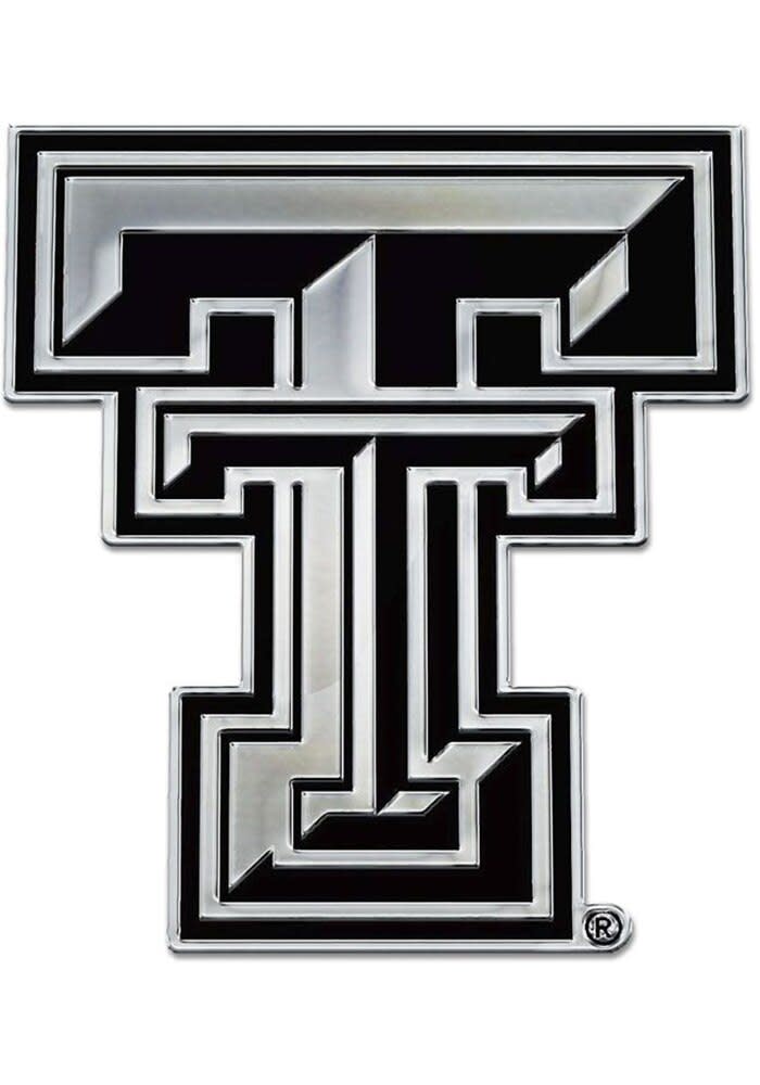 Texas Tech Red Raiders SILVER Chrome Design Car Emblem - 1637042