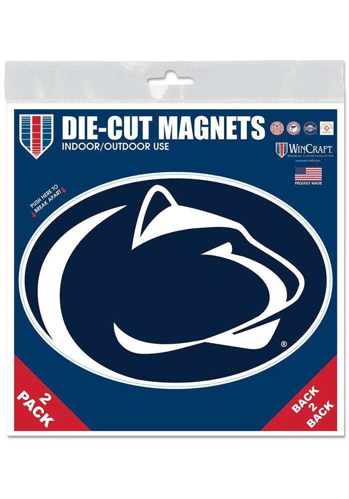 NAVY Penn State Nittany Lions 6x6 2pk Car Magnet - 16370480