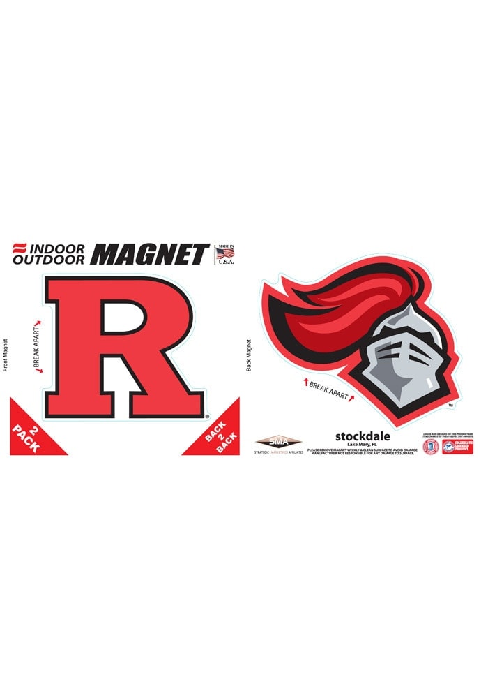 Red Rutgers Scarlet Knights 6x6 2pk Car Magnet - 16370482
