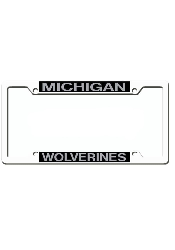 Michigan Wolverines License Plate Frame - Michigan Wolverines SILVER ...