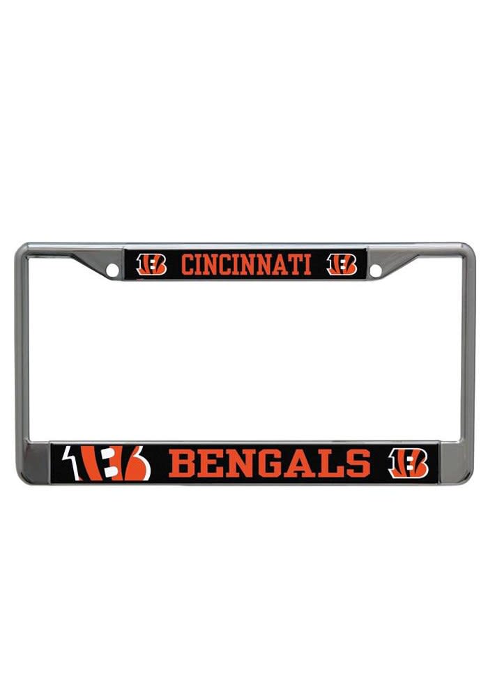Cincinnati Bengals License Plate Frame - Cincinnati Bengals BLACK Mega ...