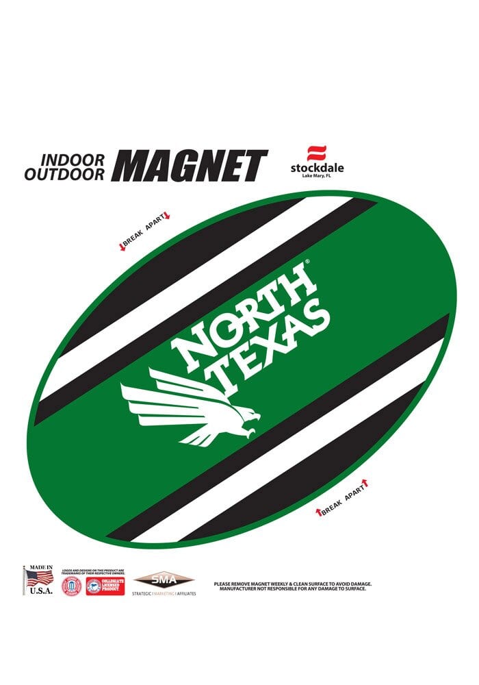 North Texas Mean Green GREEN Team Logo Graphic Magnet - 16371094
