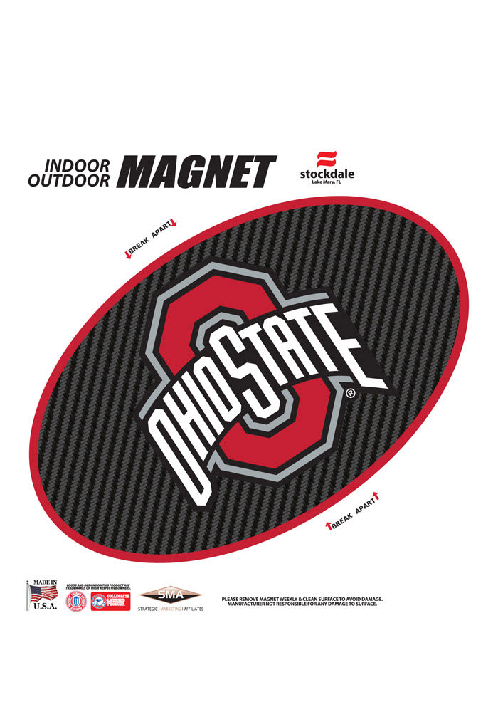 Ohio State Buckeyes Red Carbon Magnet - 16371183