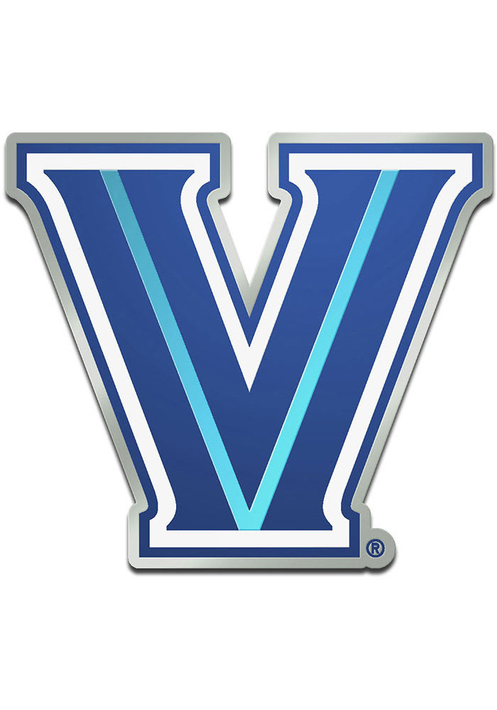 Villanova Wildcats NAVY/WHITE Laser Cut Metallic Team Color Car Emblem ...