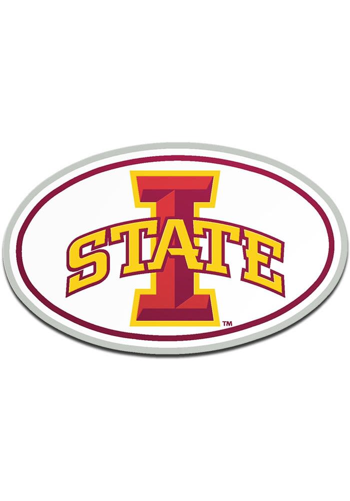 Iowa State Cyclones RED/YELLOW Laser Cut Metallic Team Color Car Emblem ...