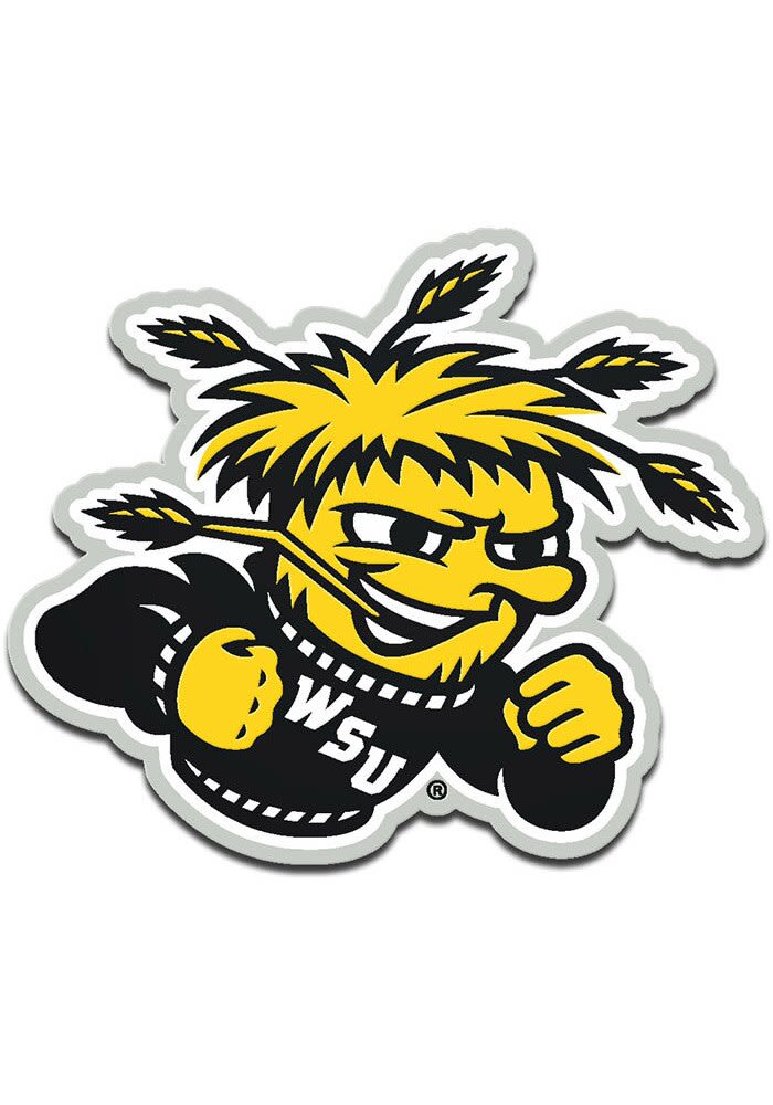 Wichita State Shockers BLACK/YELLOW Laser Cut Metallic Team Color Car ...