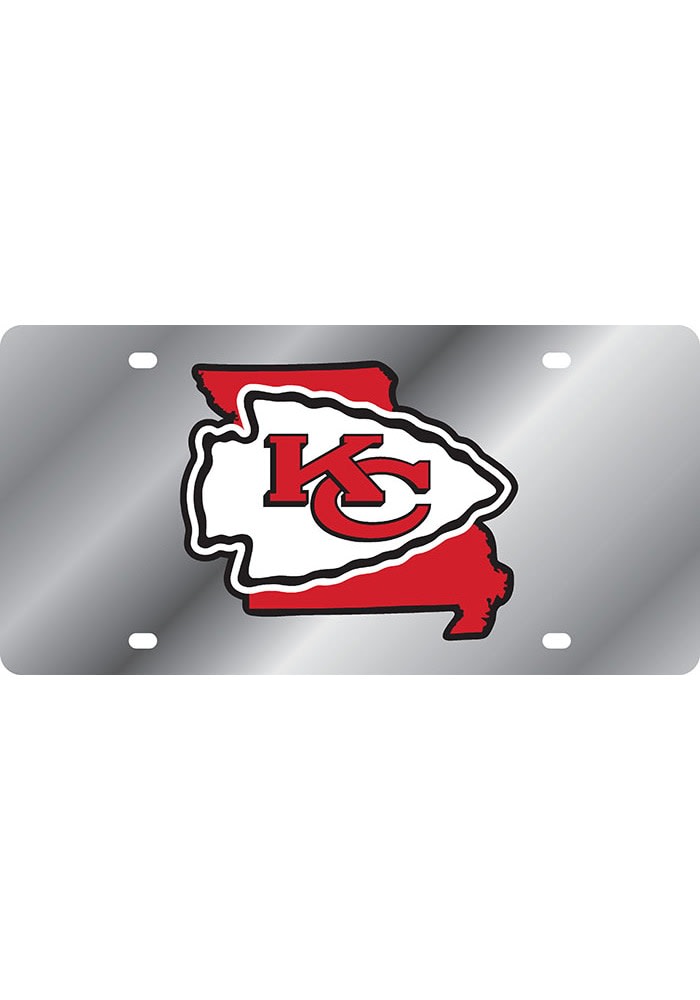Kansas City Chiefs License Plate- Kansas City Chiefs Red Mirror ...