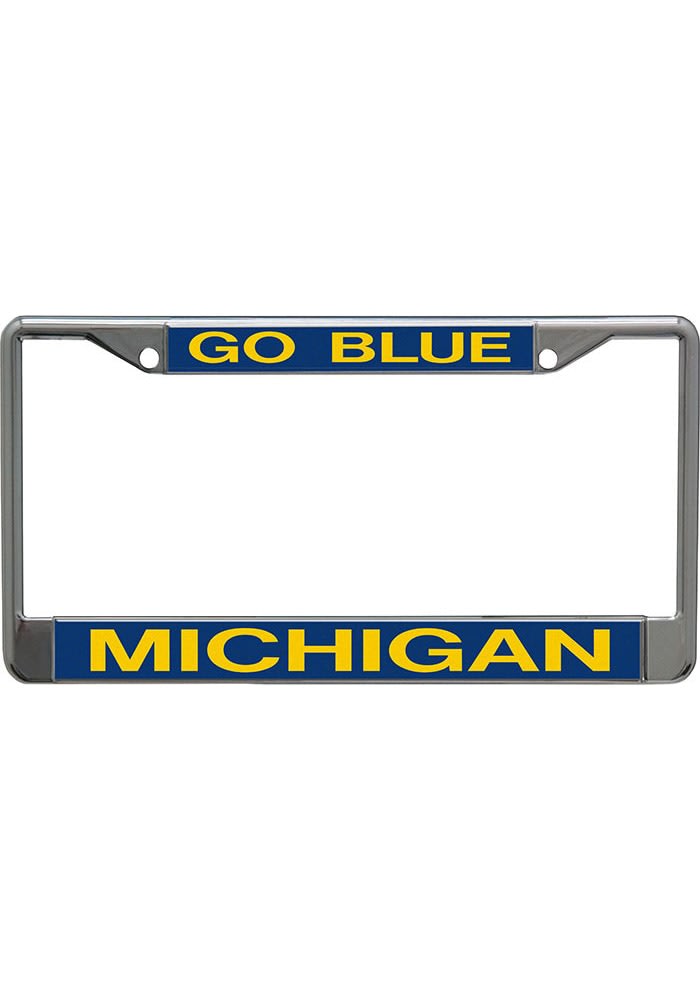Michigan Wolverines License Plate Frame - Michigan Wolverines BLUE Go ...