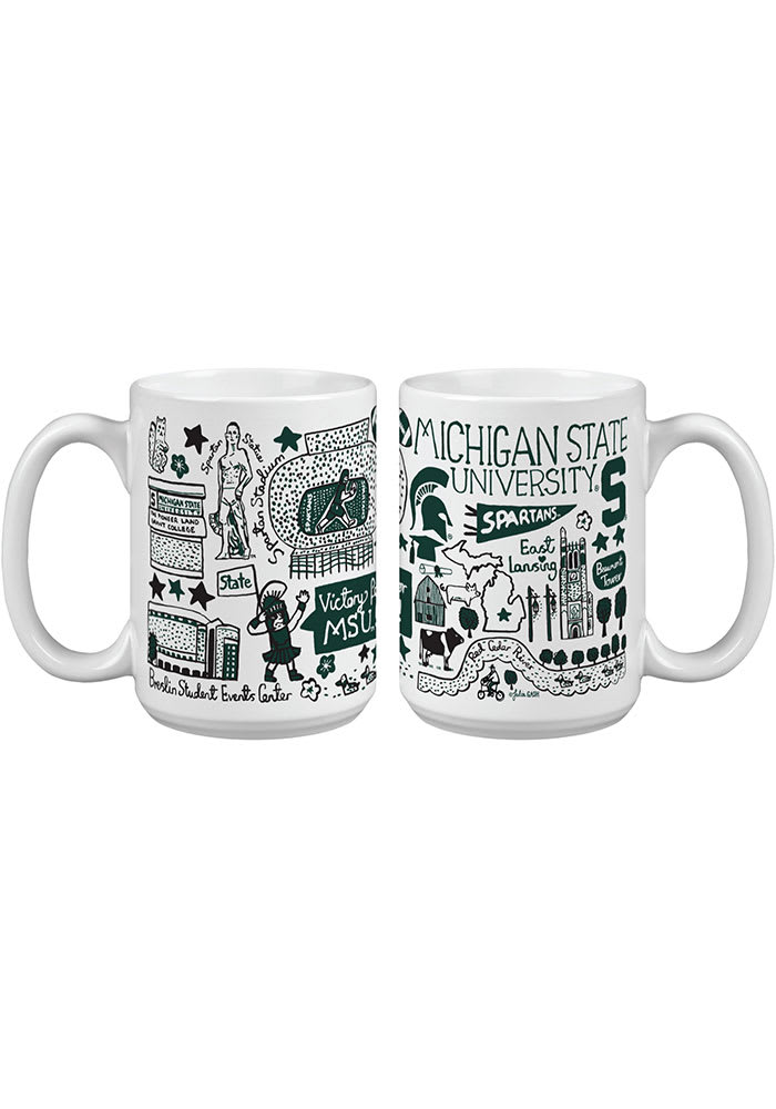 Michigan State Spartans White 15oz Julia Gash Ceramic Mug - 1640487